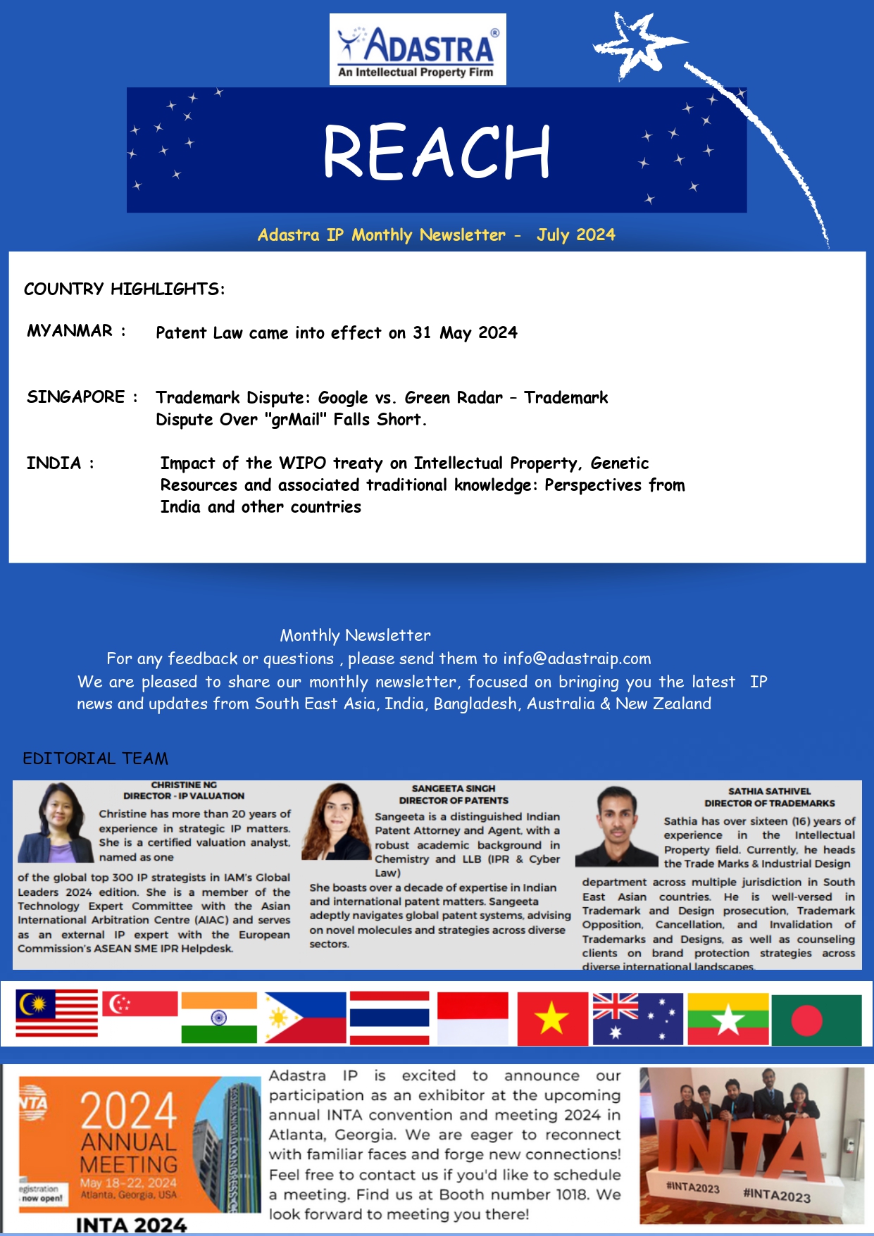 July 2024 Reach Newsletter | Adastra Intellectual Property