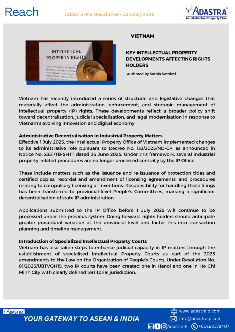 JANUARY 2026 Reach Newsletter | Adastra Intellectual Property